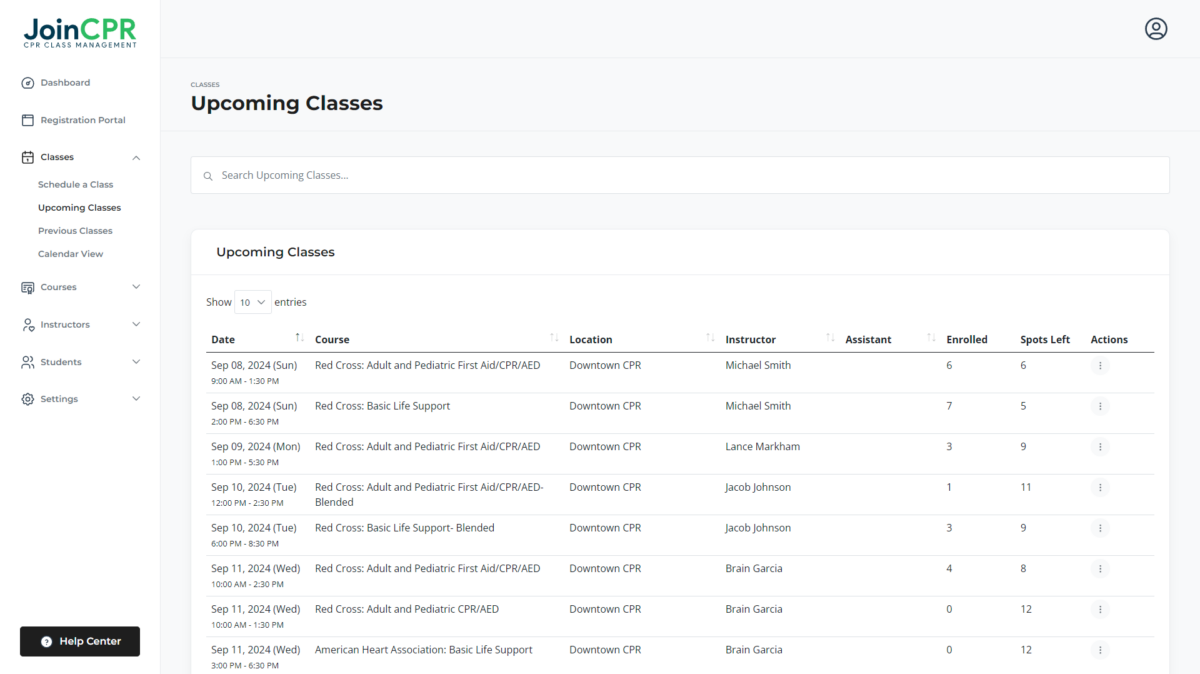 JoinCPR | CPR Class Registration Software | CPR Class Management